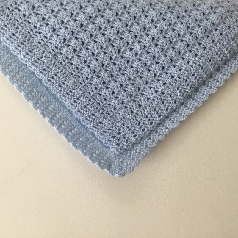 Blue Crochet Blanket - Etsy