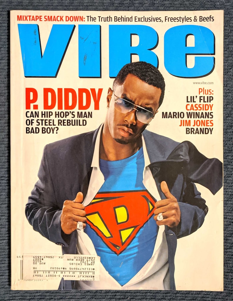 Vibe Magazine - August 2004 P. Diddy - Etsy