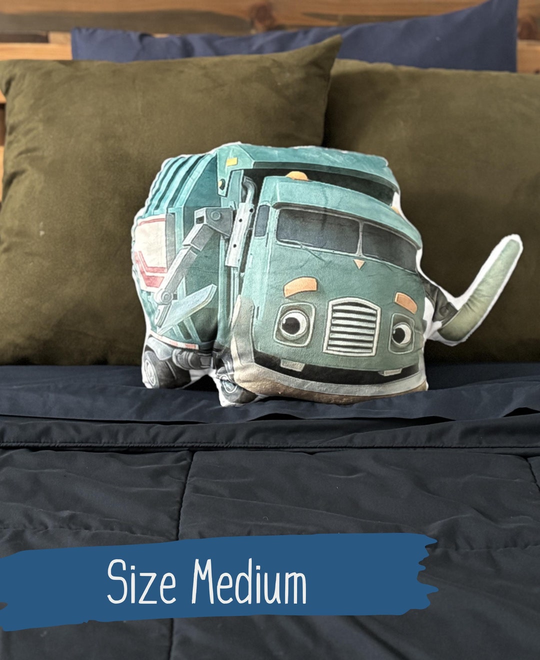 Trash Truck Pillow: Custom Garbage Truck Plush - Kid Gift - Etsy