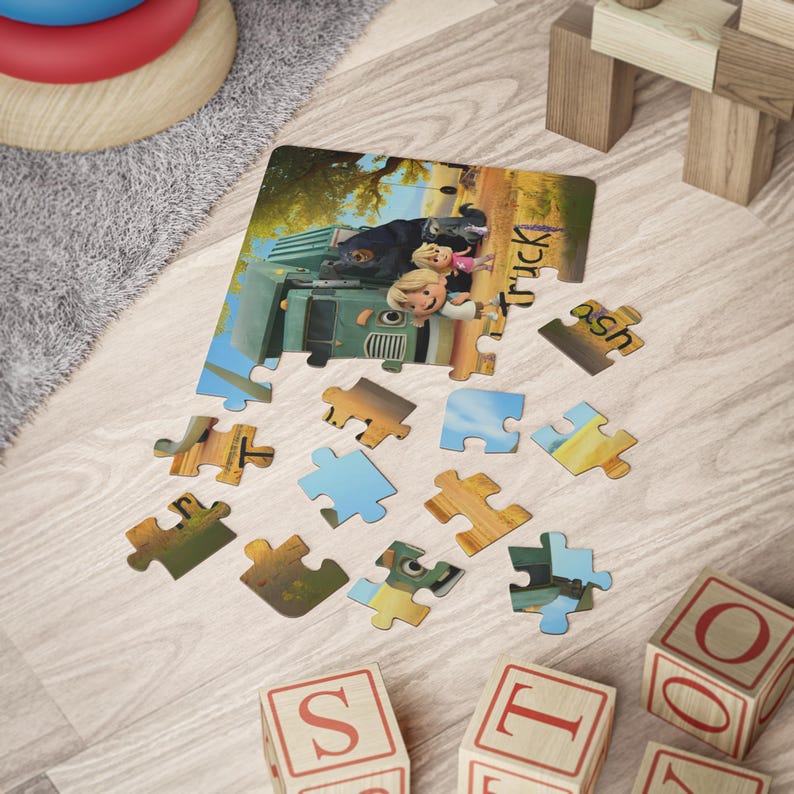 Trash Truck Kids' Puzzle, 30-piece Puzzle, Toddler Puzzle, Trash Cans ...