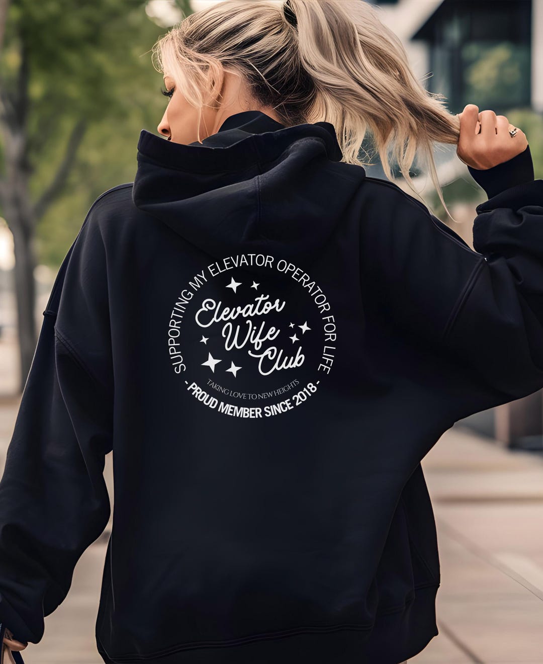 Custom Elevator Wife Club, Elevator Wifey, Unisex Hooded Sweatshirt ...