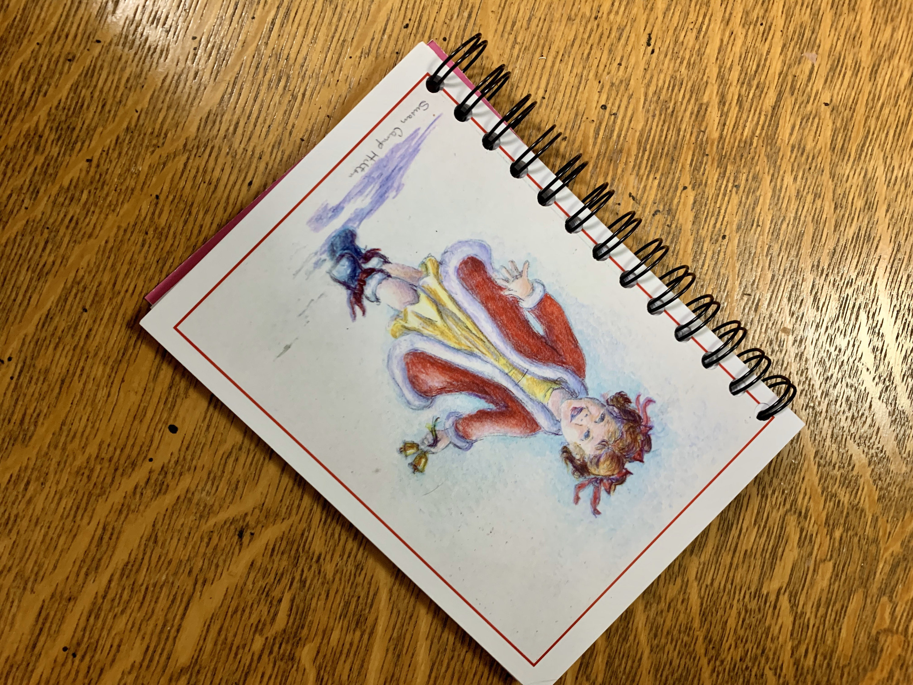 Christmas Notebook Little Girl With Bell 5 X 7 Blank - Etsy