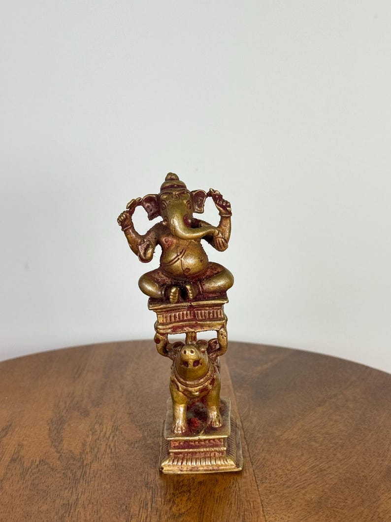 Ganesha Sitting on Mooshika Vahana - Prasiddh Idols Presents Copper ...