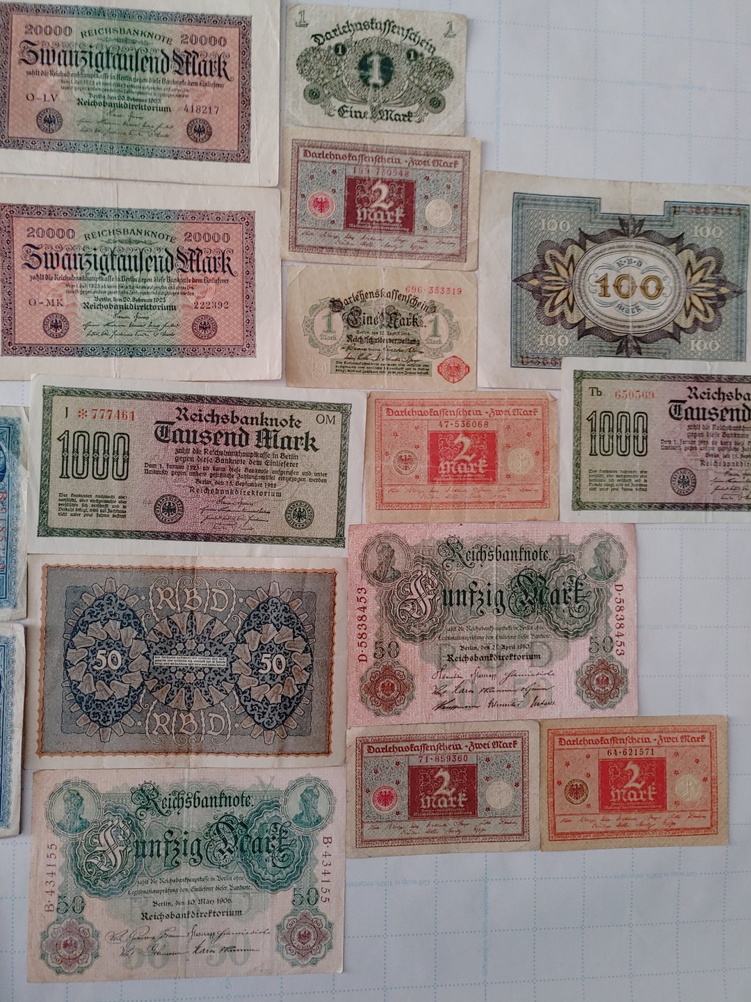 1900's German Bank Notes and Change - Etsy