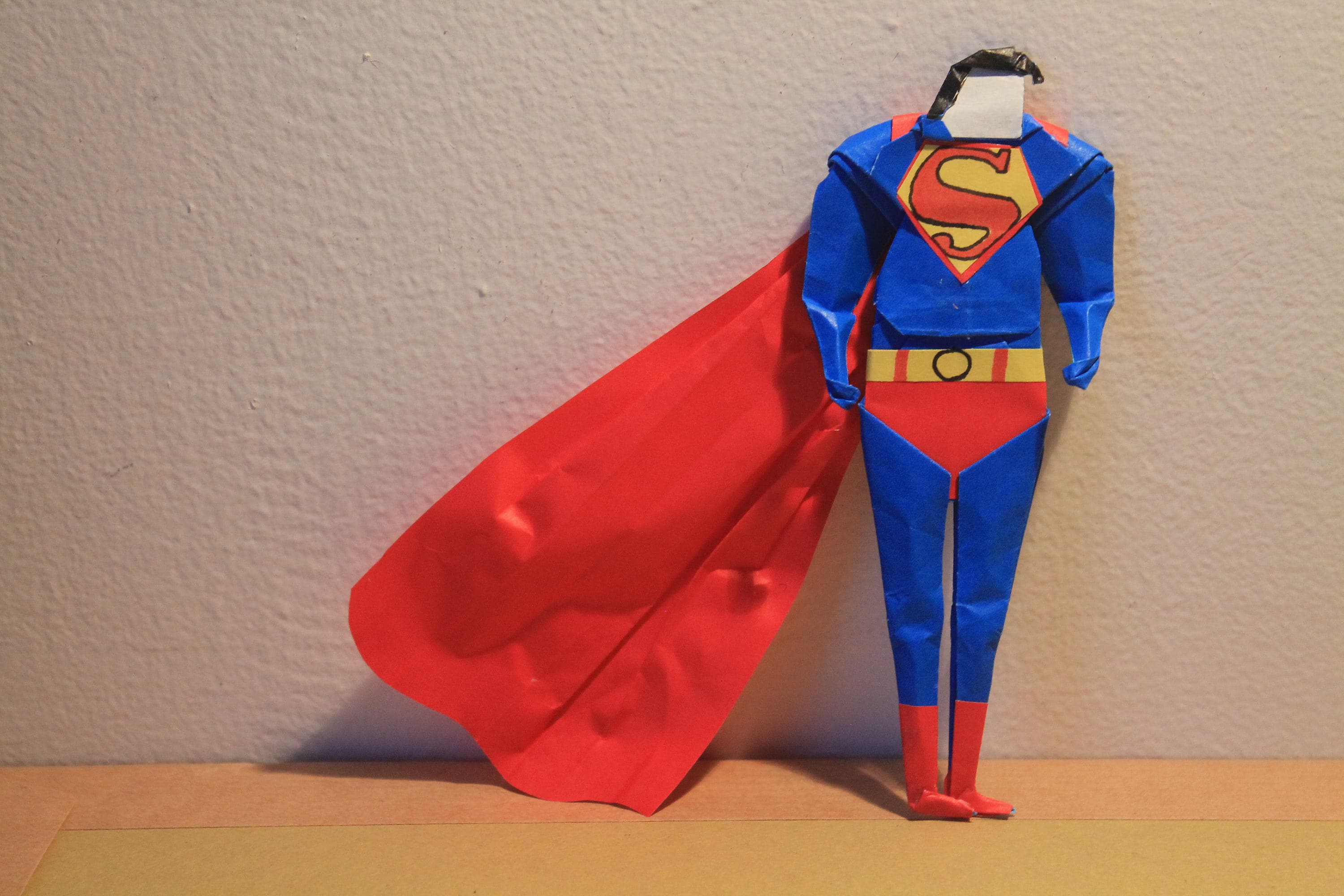 How To Make 3d Origami Superman 3D Origami Super Heroes YouTube