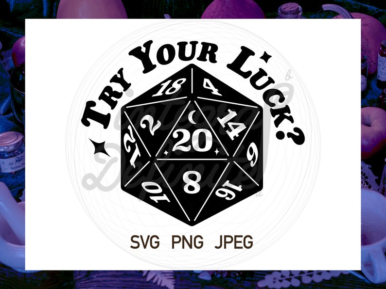 Try Your Luck Magic 8 Ball & D20 SVG Design Set Bundle Nerdy - Etsy