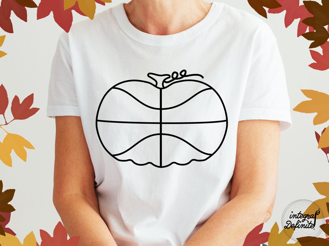 Basketball Pumpkin Outline SVG Fall Svg, Png, Jpeg Team Shirt Printable ...