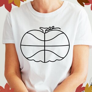 Basketball Pumpkin Outline SVG Fall Svg Png Jpeg Team - Etsy