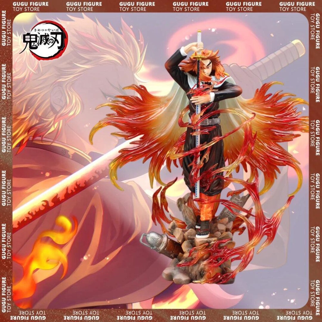 Demon Slayer Anime Figure Rengoku Kyoujurou Figurines 30cm PVC Model ...