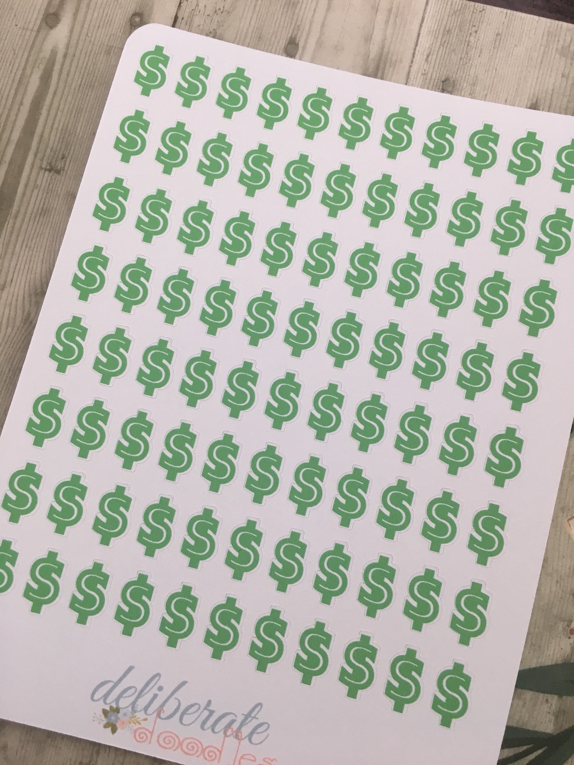 Dollar Sign Stickers Made to Fit the Leafy Treetop Planners | Etsy