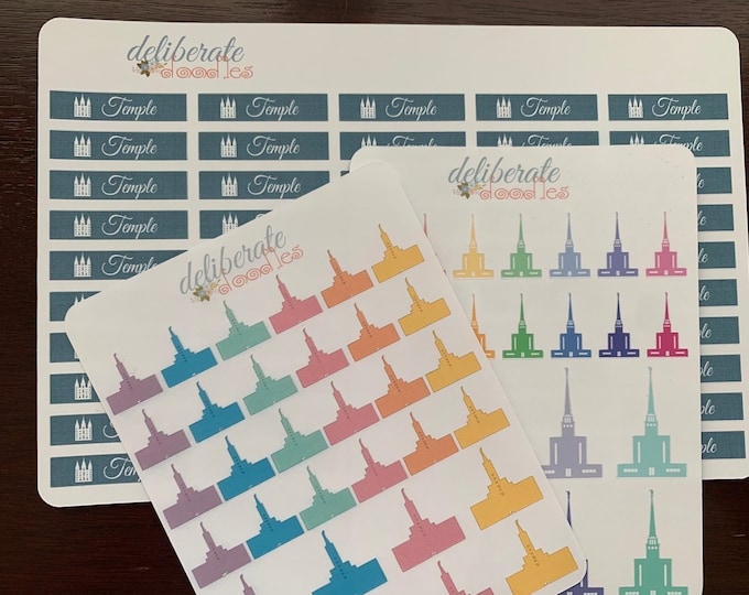 LDS Temple Planner Stickers Made to Fit the Mormon Mom Planner or Erin ...