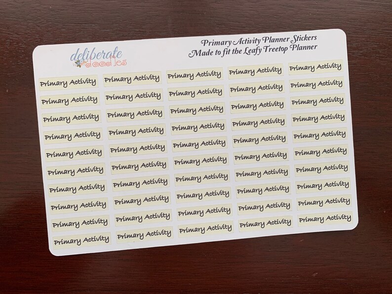 Primary Activity Planner Stickers Made to Fit the Leafy - Etsy