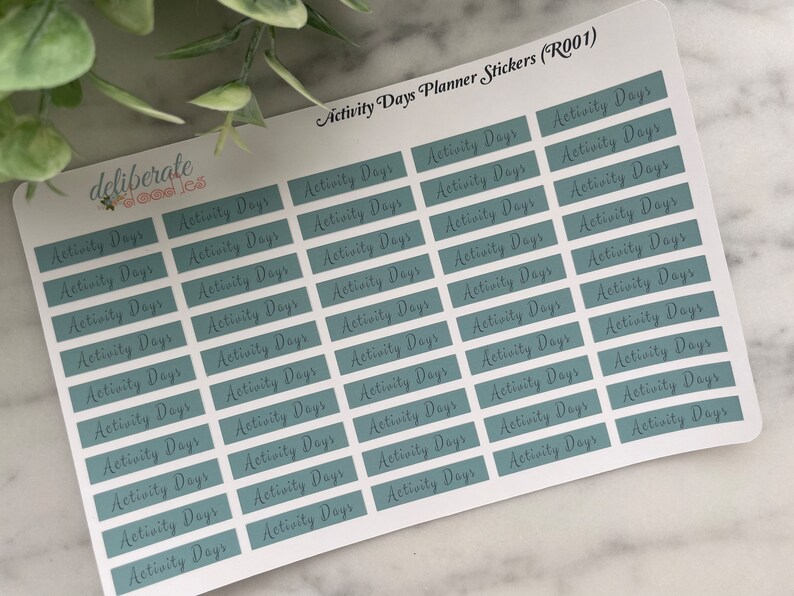 Activity Day Planner Stickers -- Made to Fit the Deliberate Doodles ...