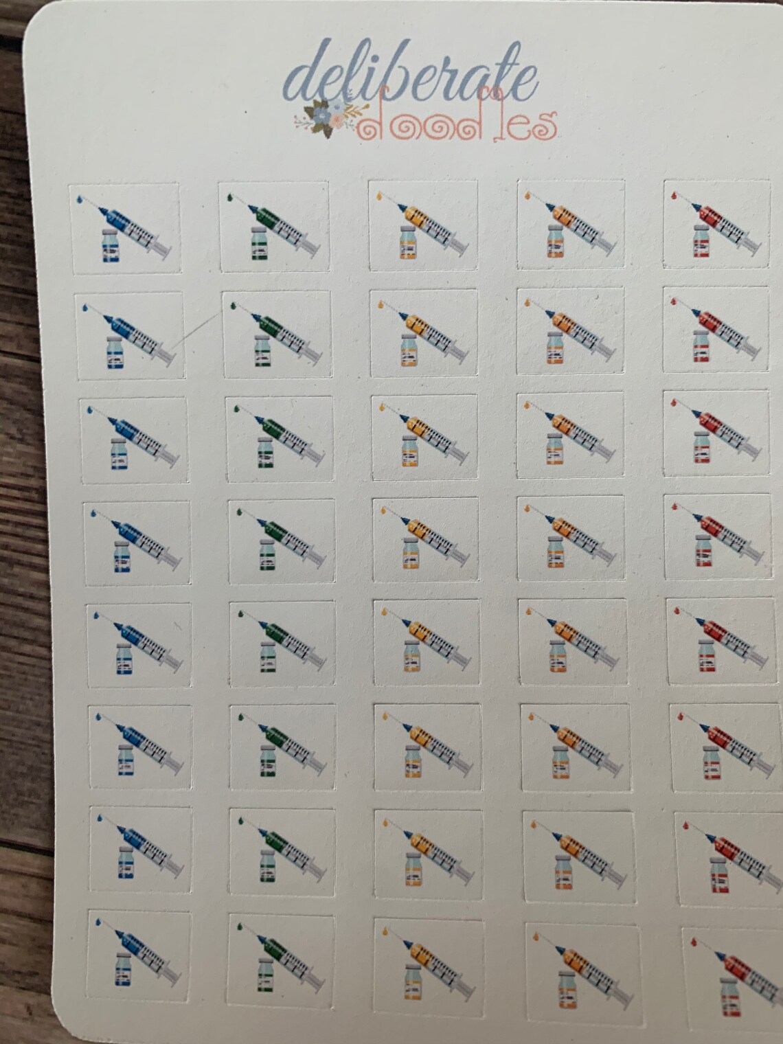 Shot Injection Vaccine Vaccination Planner StickersMade to | Etsy