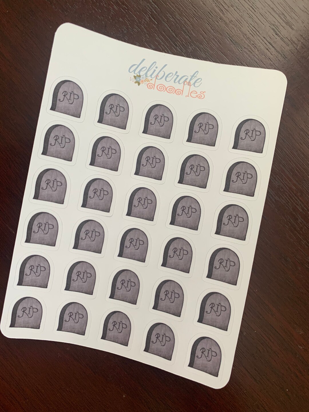Grave / Cemetery Planner Stickers — Made to Fit the Deliberate Doodles ...