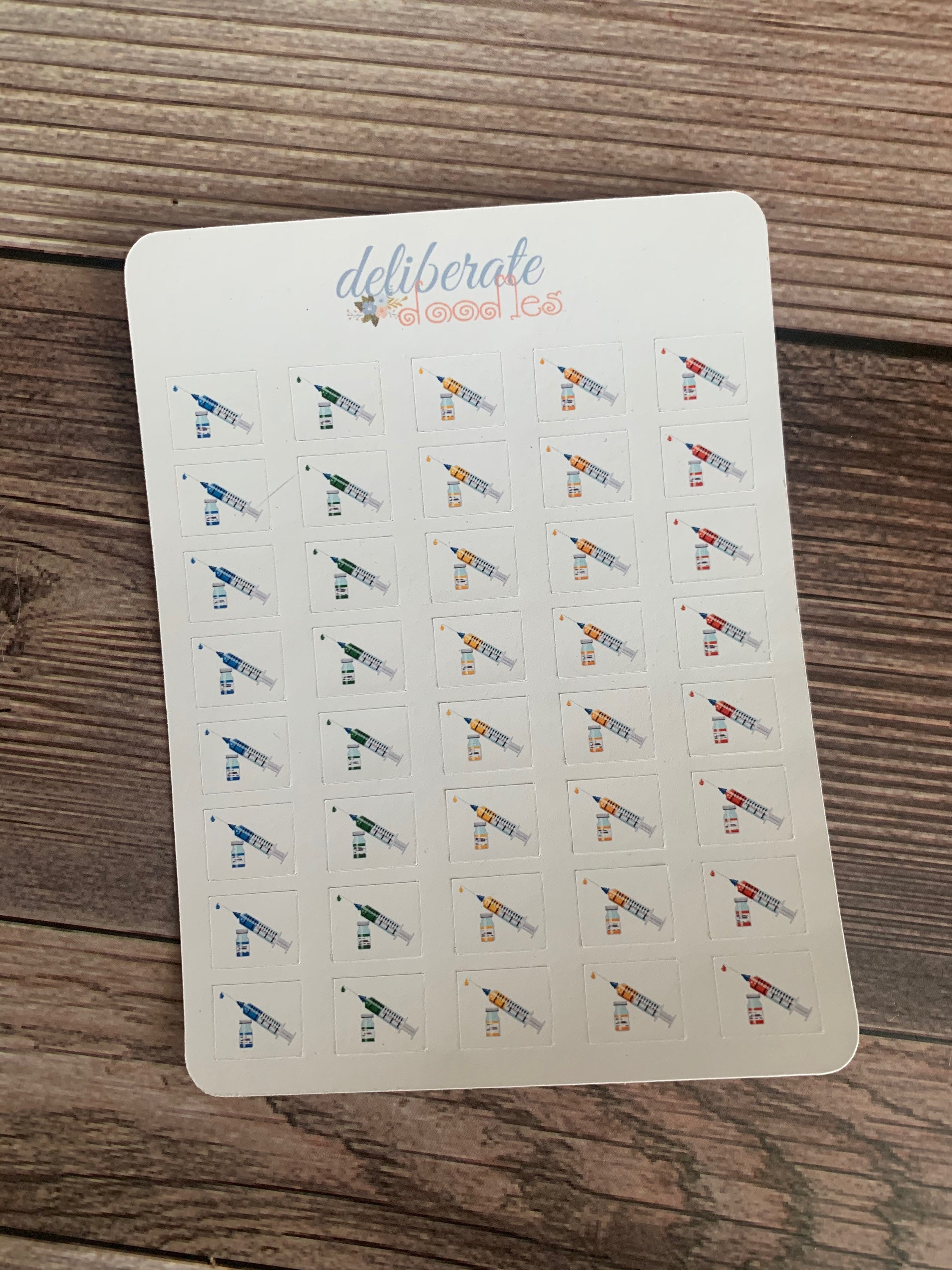 Shot Injection Vaccine Vaccination Planner Stickersmade to - Etsy