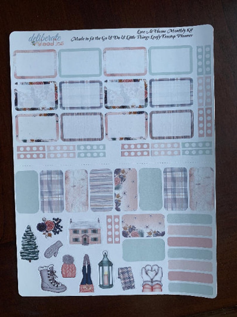 Love at Home Monthly Planner Sticker Kit Made Go for the | Etsy