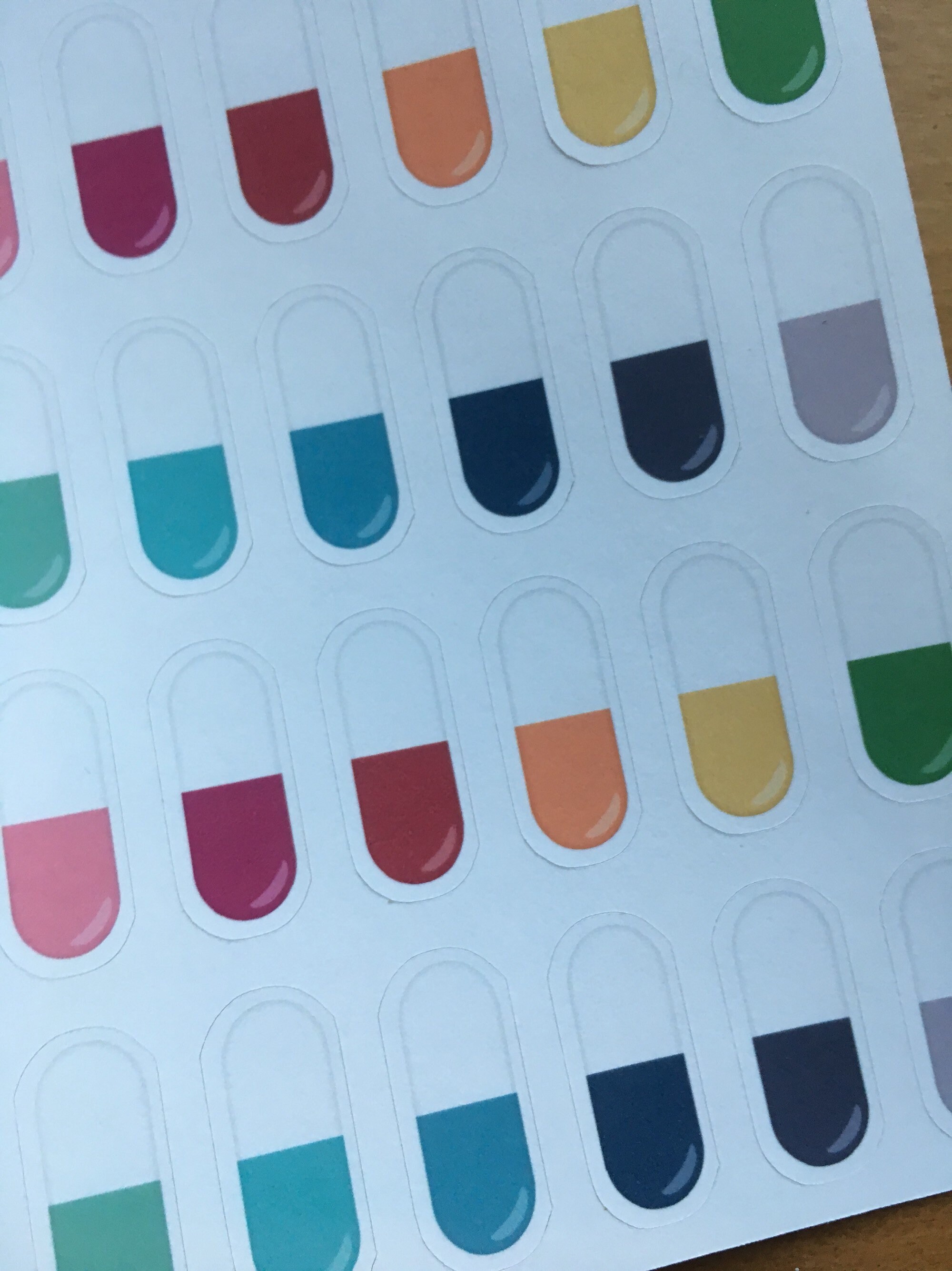 Pill Planner Stickers Made to Fit the Leafy Treetop Planner - Etsy