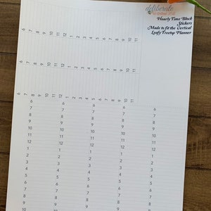 Time Block Planner Stickers -- Made to Fit the Vertical Leafy Treetop ...