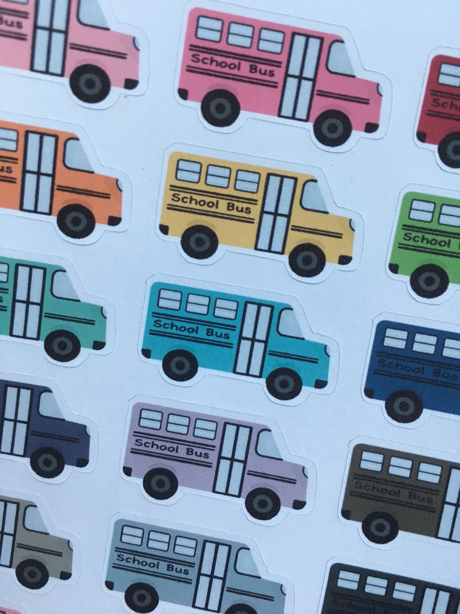 School Bus Planner Sticker -- Made to Fit the Deliberate Doodles ...
