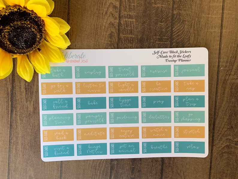 Self-care Stickers -- Made to Fit the Leafy Treetop Planner - Etsy