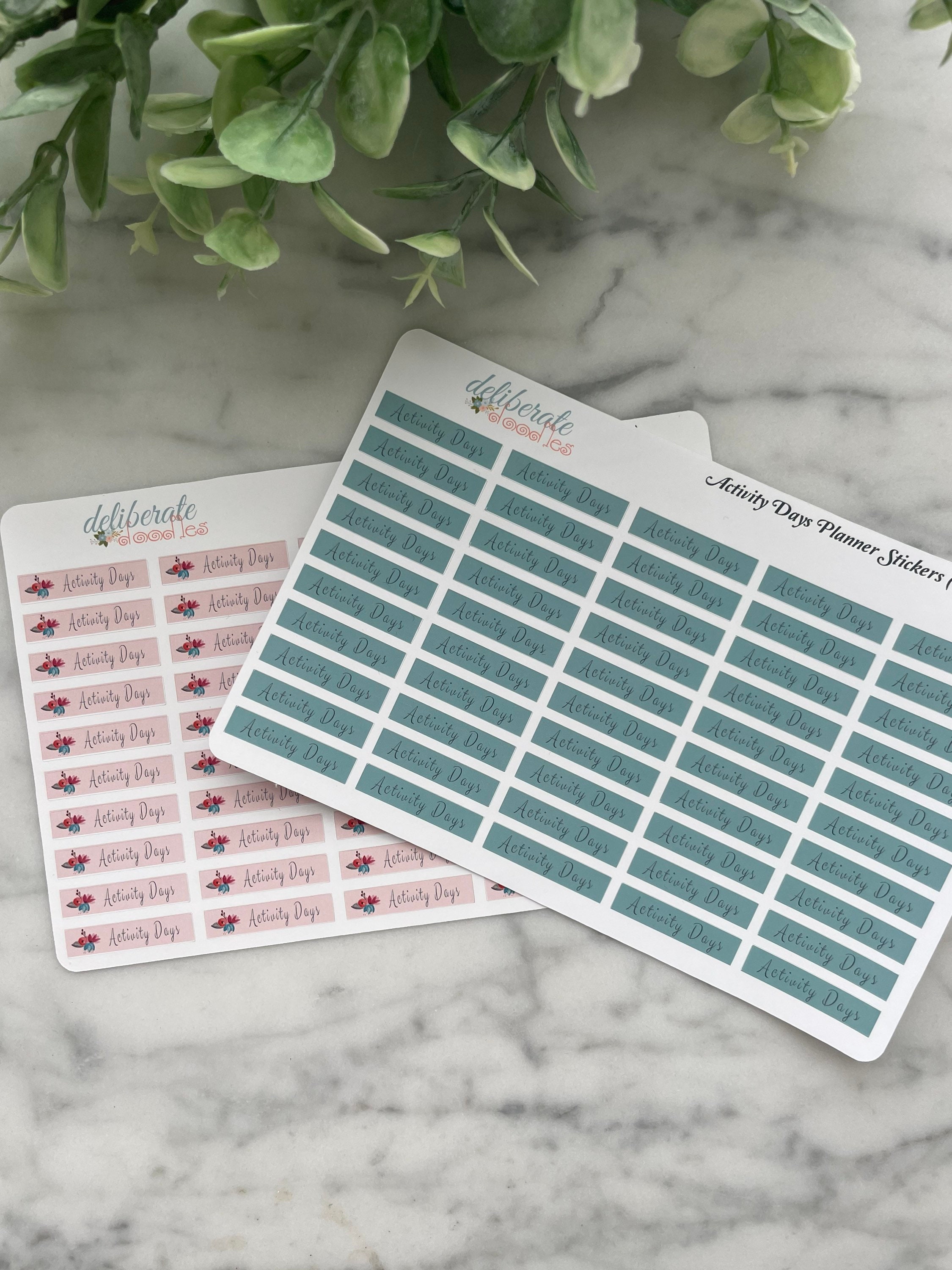 Activity Day Planner Stickers -- Made to Fit the Deliberate Doodles ...