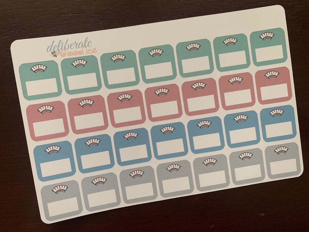 Weight / Scale Planner Stickers — Made to Fit the Leafy Treetop ...