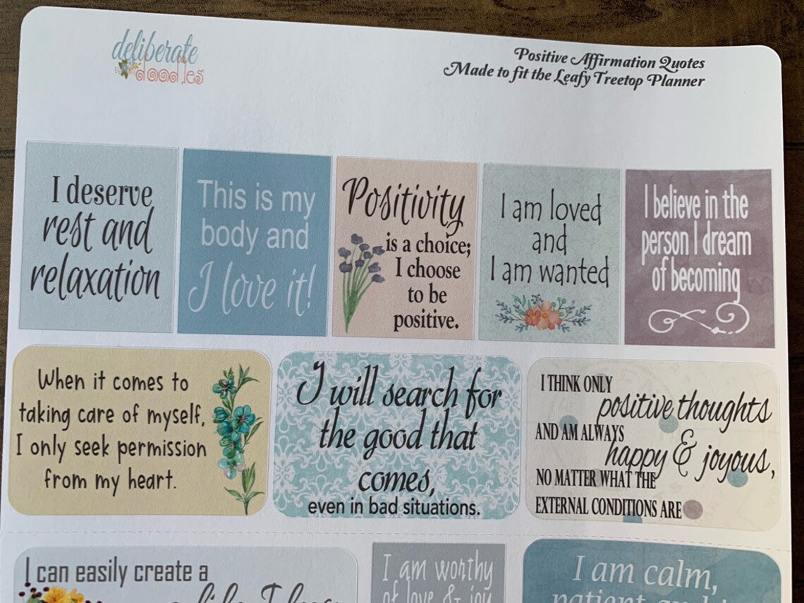 Positive Affirmation Quotes Made to Fit the Leafy Treetop | Etsy