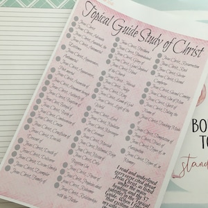 Topical Guide Study of Christ -- Made to Fit the Mormon Mom Planner - Etsy