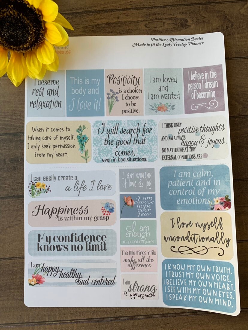 Positive Affirmation Quotes Made to Fit the Leafy Treetop | Etsy
