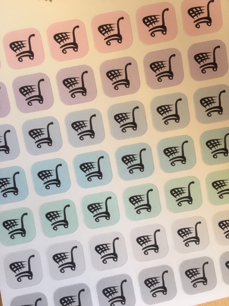 Shopping Cart Planner Stickers Made to Fit the Leafy - Etsy