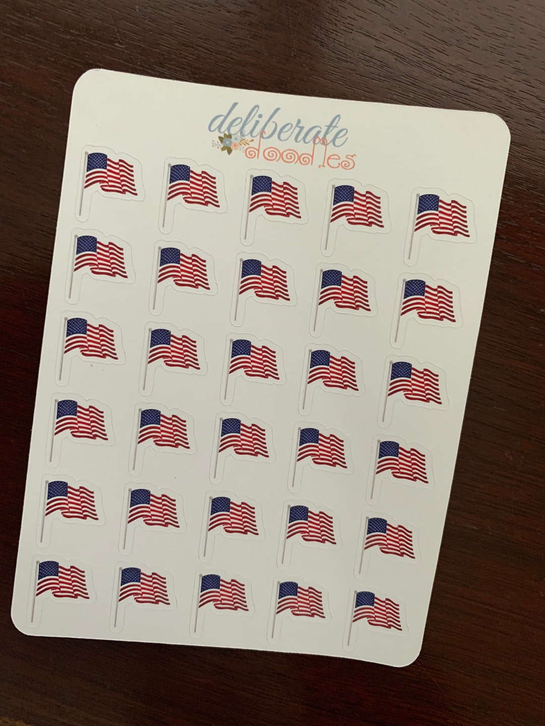 United States Flag Planner Stickers -- Made to Fit the Deliberate ...