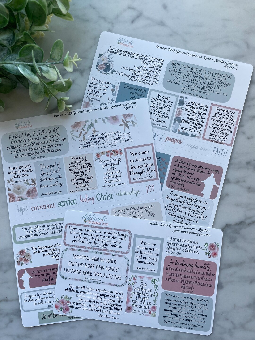 October 2023 LDS General Conference Quote Planner Stickers — Made to ...