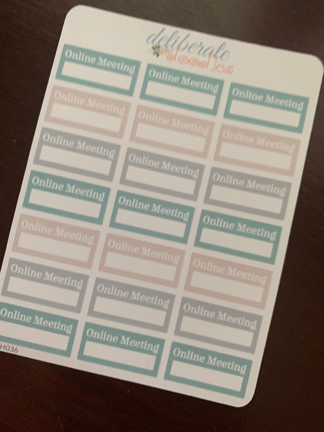 Online Meeting Planner Stickers — Made to Fit the Leafy Treetop Planner ...