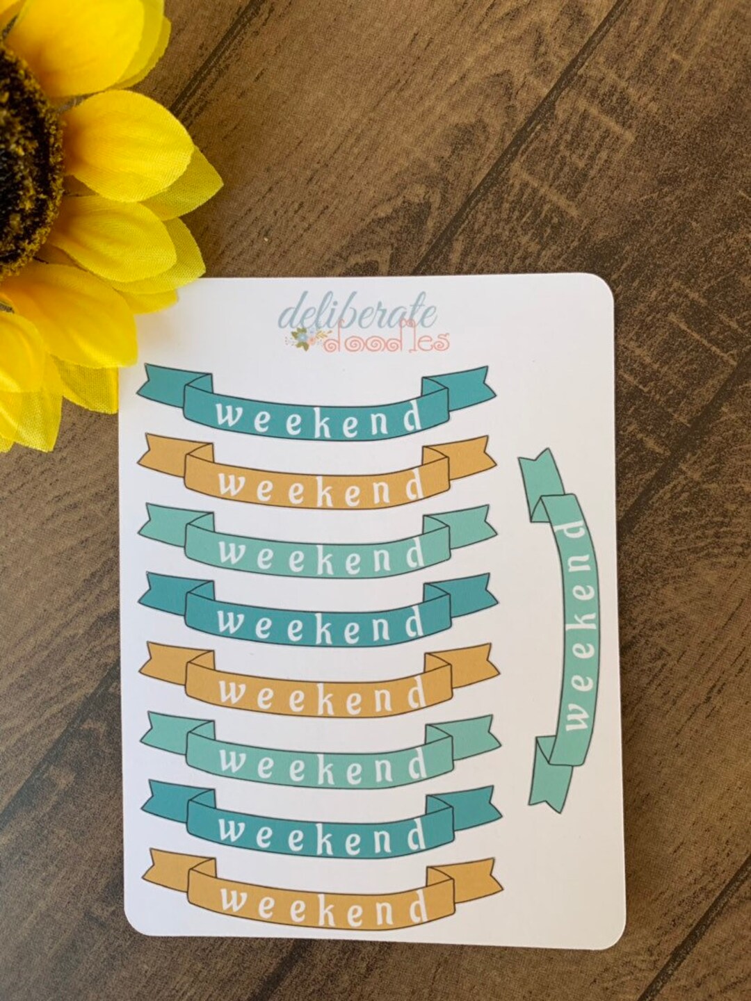 Weekend Banner Stickers -- Made to Fit the Leafy Treetop Planner - Etsy