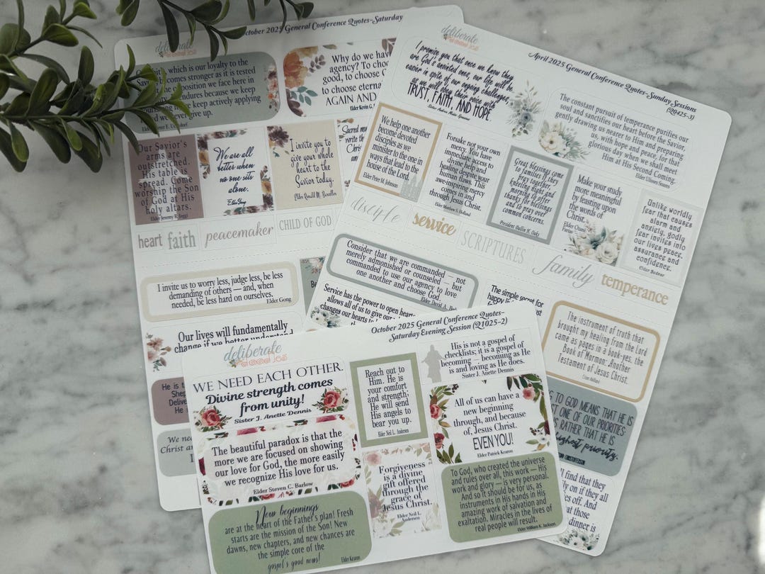 October 2025 LDS General Conference Quote Planner Stickers — Made to ...