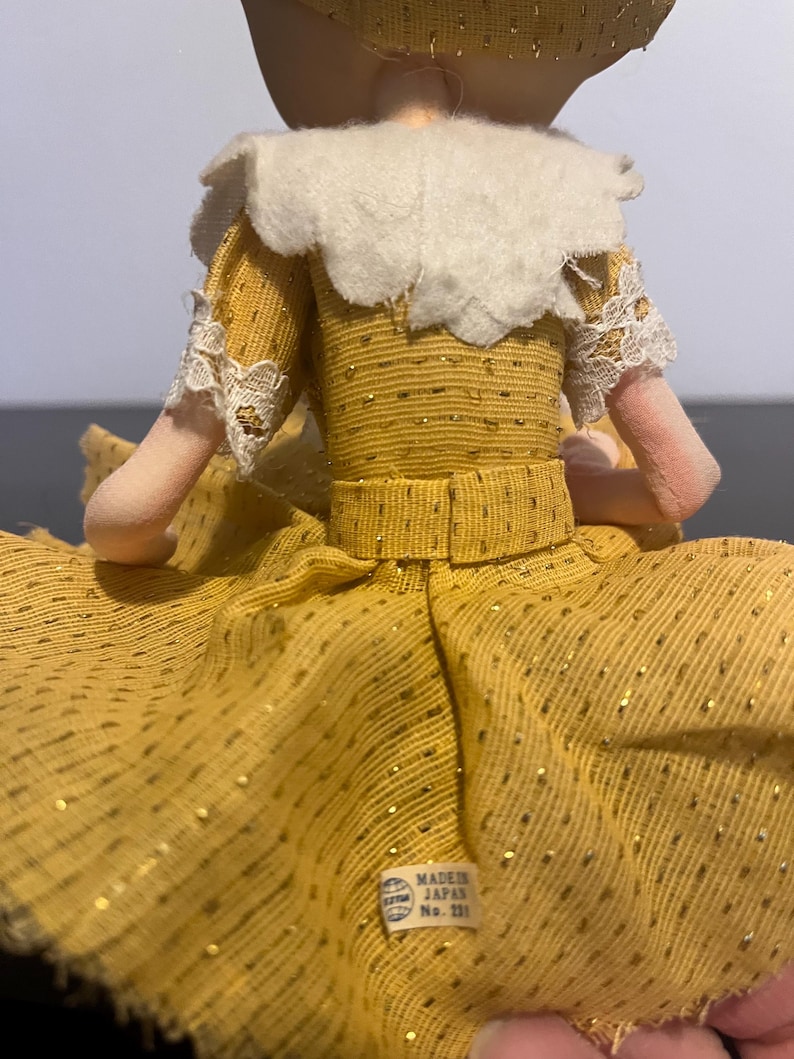 Adorable Vintage 1960’s Big Eye Mod Doll, in Yellow Dress & Hat. Pose ...