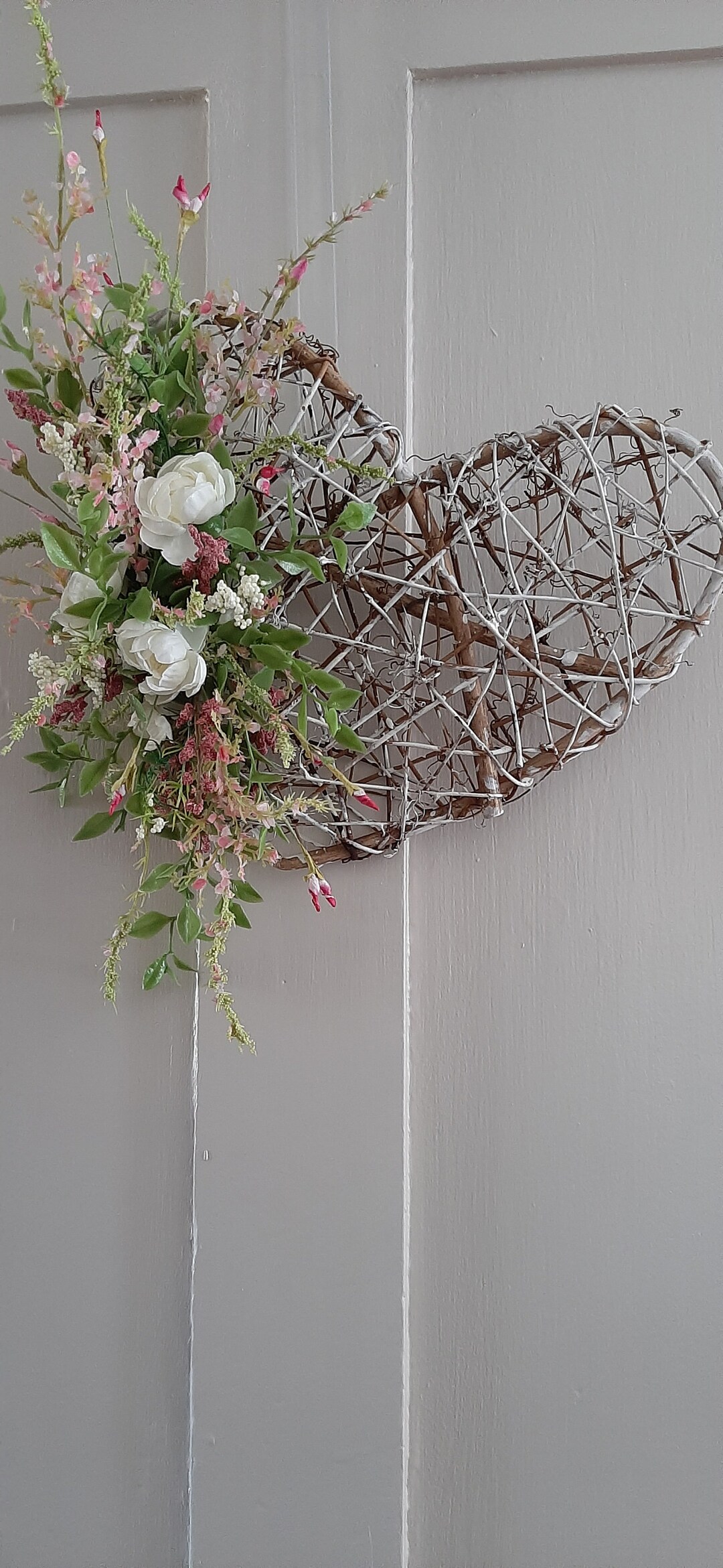 Rattan Heart Wreath - Etsy