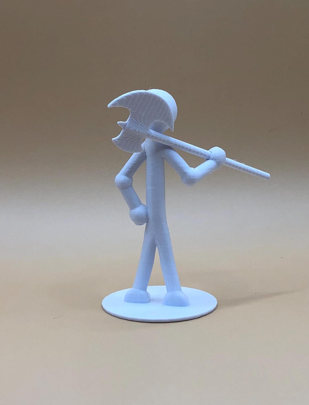 3D Printed Barbarian Stick Figure: RPG Tabletop Miniature With ...