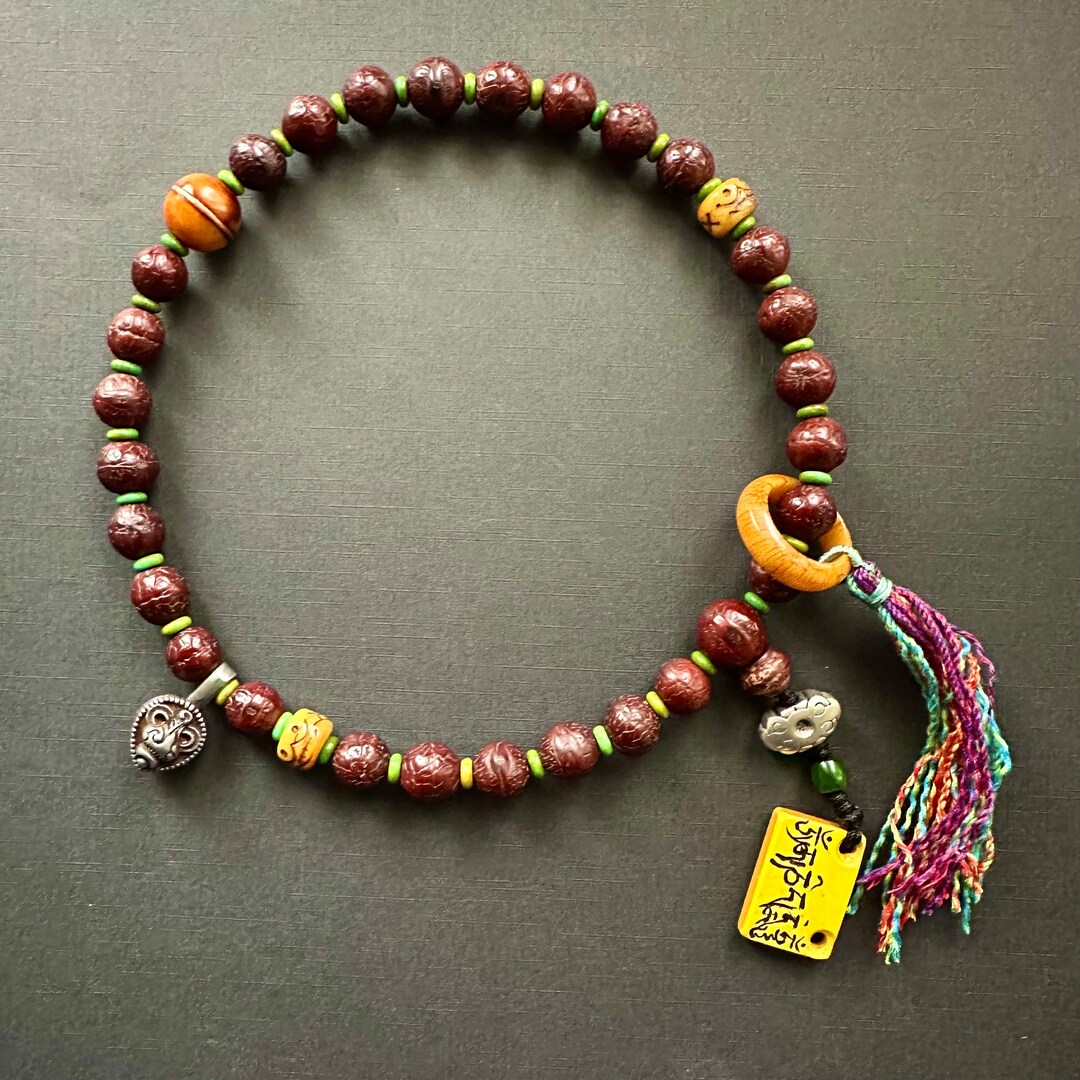 Antique Bodhi Seeds Hand Mala With Antique Tibetan Charms - Etsy