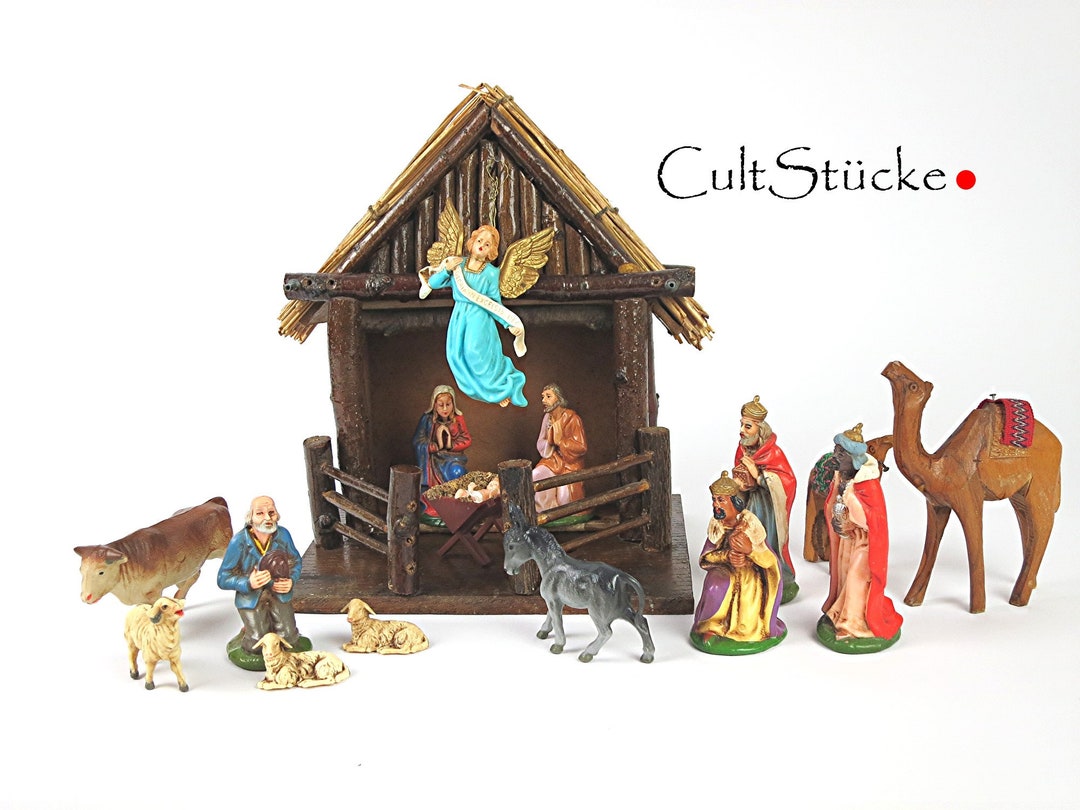 Nativity Scene From World War II Made of Wood With Wonderful Nativity ...