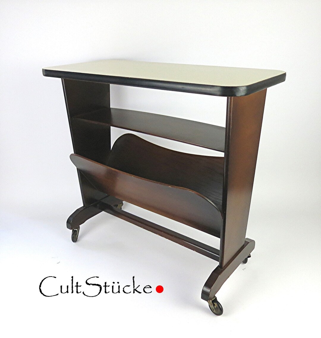 Vintage 50s Newspaper Trolley Serving Trolley Side Table Bar Cart Bar ...