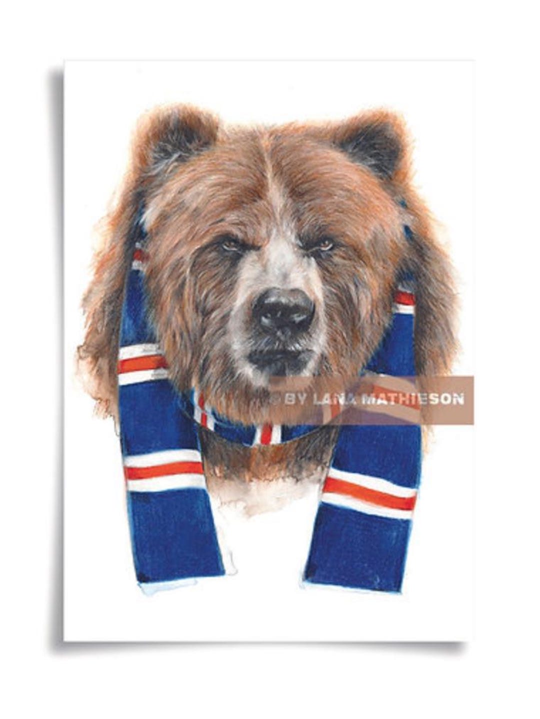 Ger (art Print) | Rangers Bear | Glasgow Rangers | Rangers Wall Art ...