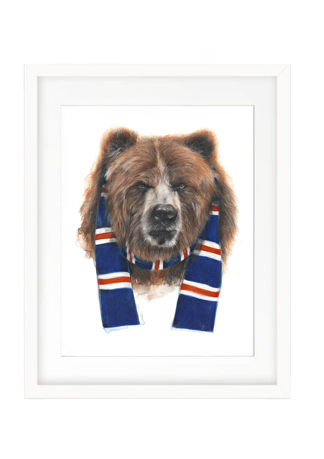 Ger art Print Rangers Bear Glasgow Rangers Rangers Wall Art Rangers ...