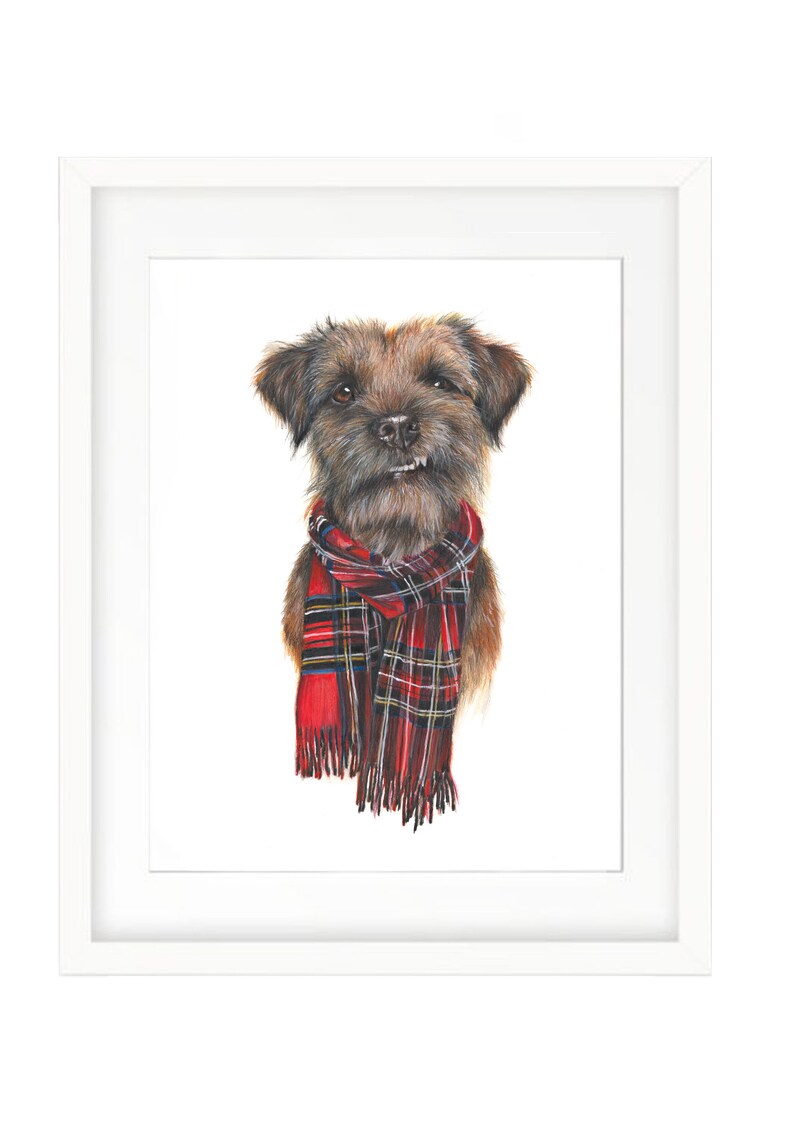 Murray art Print Border Terrier | Etsy