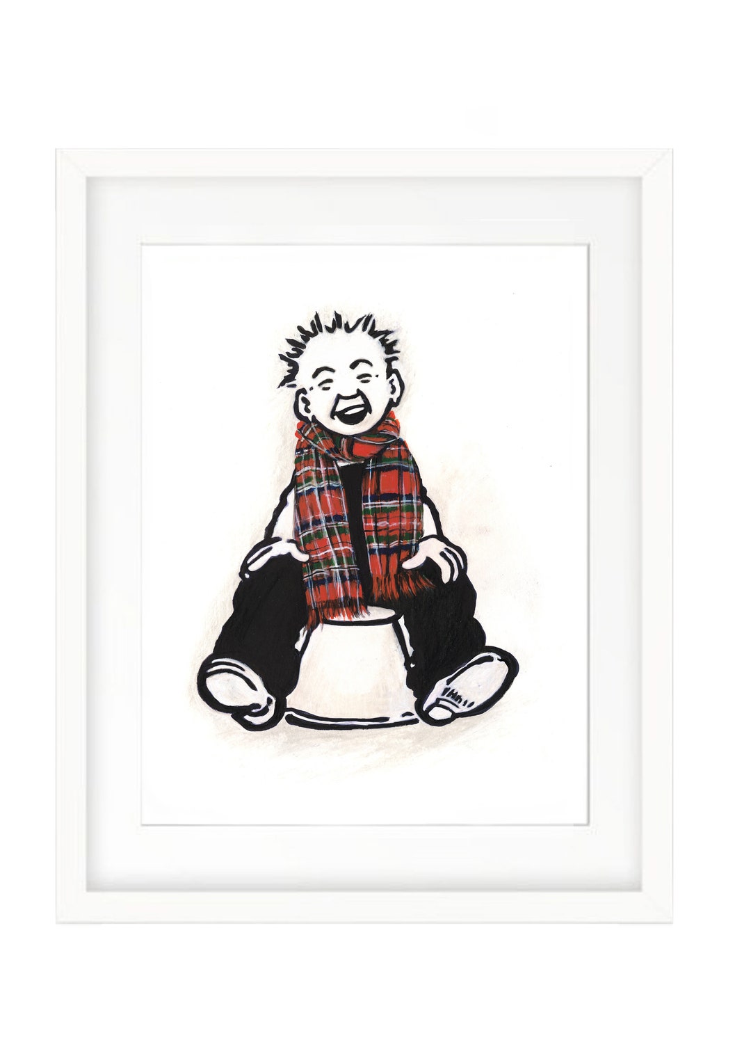 Oor Royal Stewart Wullie (art Print) - Etsy
