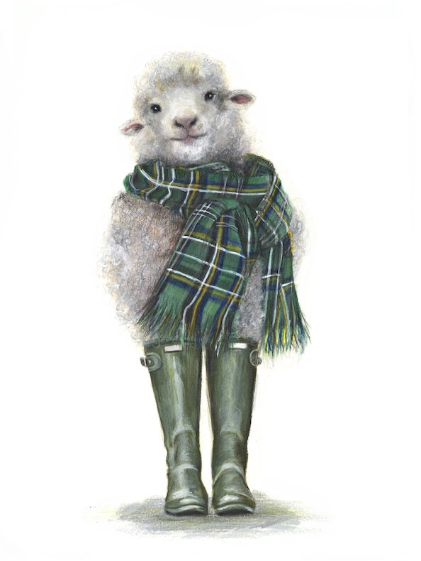 Spring in Scotland art Print Scottish Sheep Print Sheep - Etsy UK