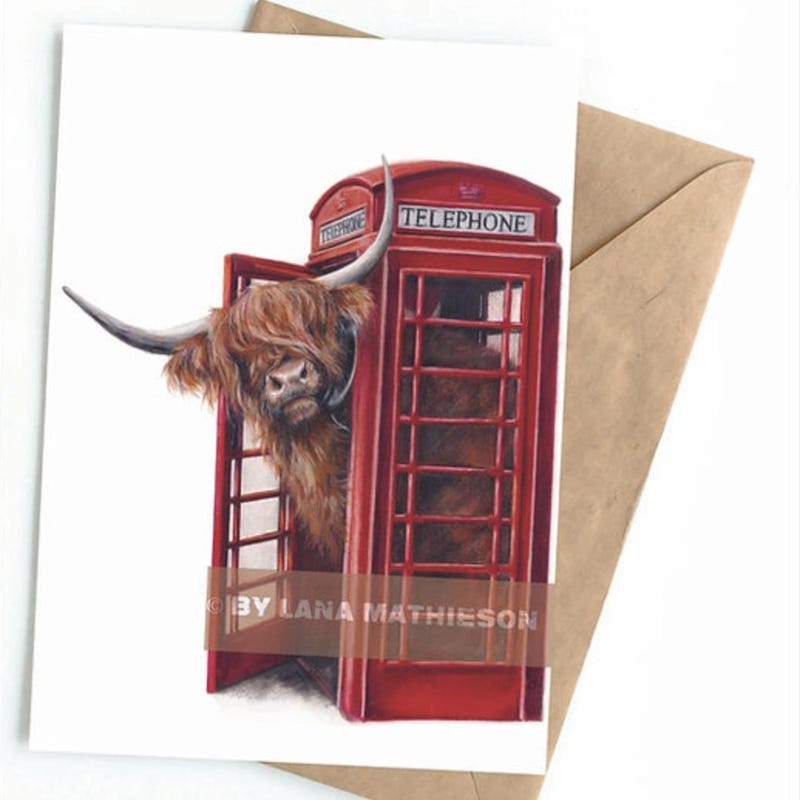 Cow Card - Etsy