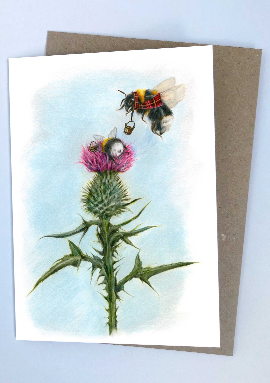 Bumblebees (greeting Card) - Etsy