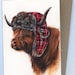 The Lumberjack (greeting Card) | Highland Cow Card | Scottish Highland ...